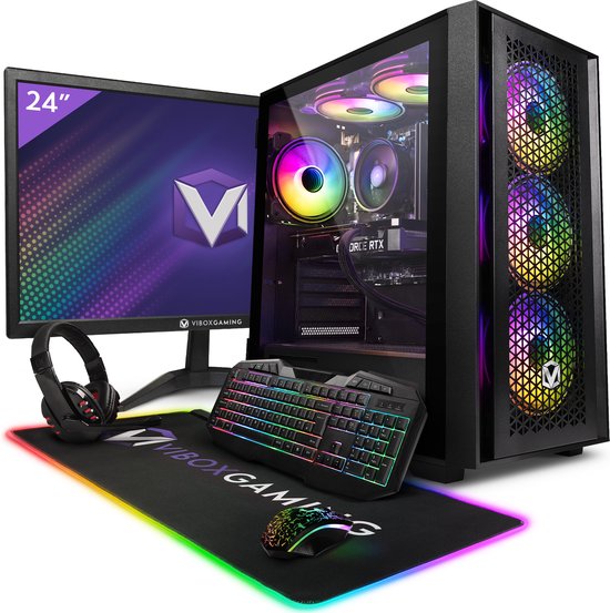 Vibox V-66 Game PC - 23" Scherm Pakket - AMD Ryzen 5 4500 Processor 4 ...