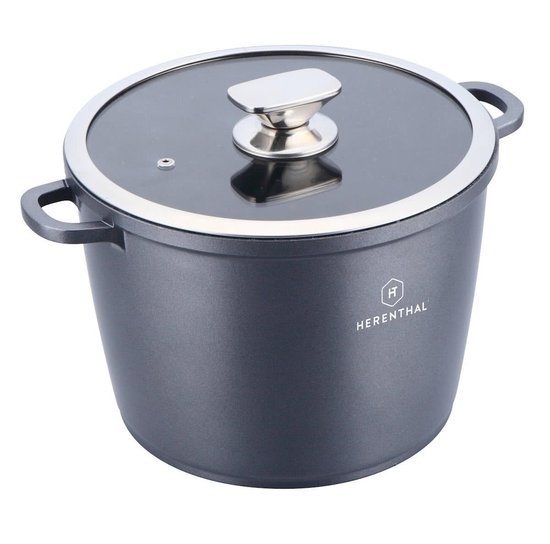 Quadra Herenthal Marmer Coating Hoge braadpan Kookpan met deksel Ø 24 ...