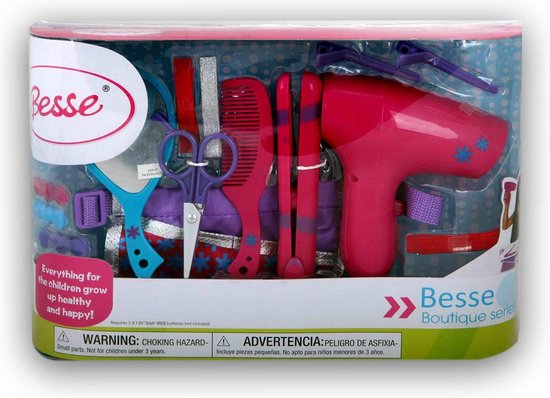 Kapperset - Jonotoys - Verkleedset - Kapper - Meisjes - 14-delig - Roze ...