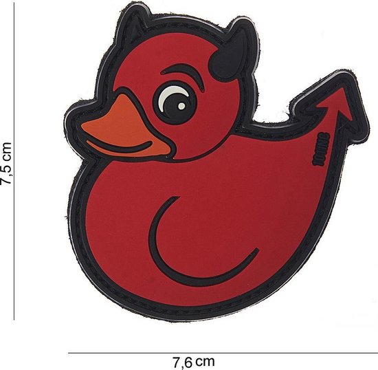 Embleem 3D PVC Devil Duck rood | bol.com