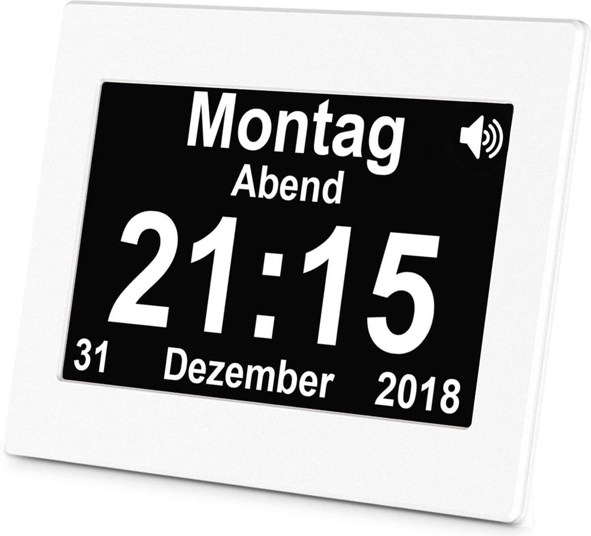 dementieklok - iGuerburn Digital Talking Clock met Touch Screen ...