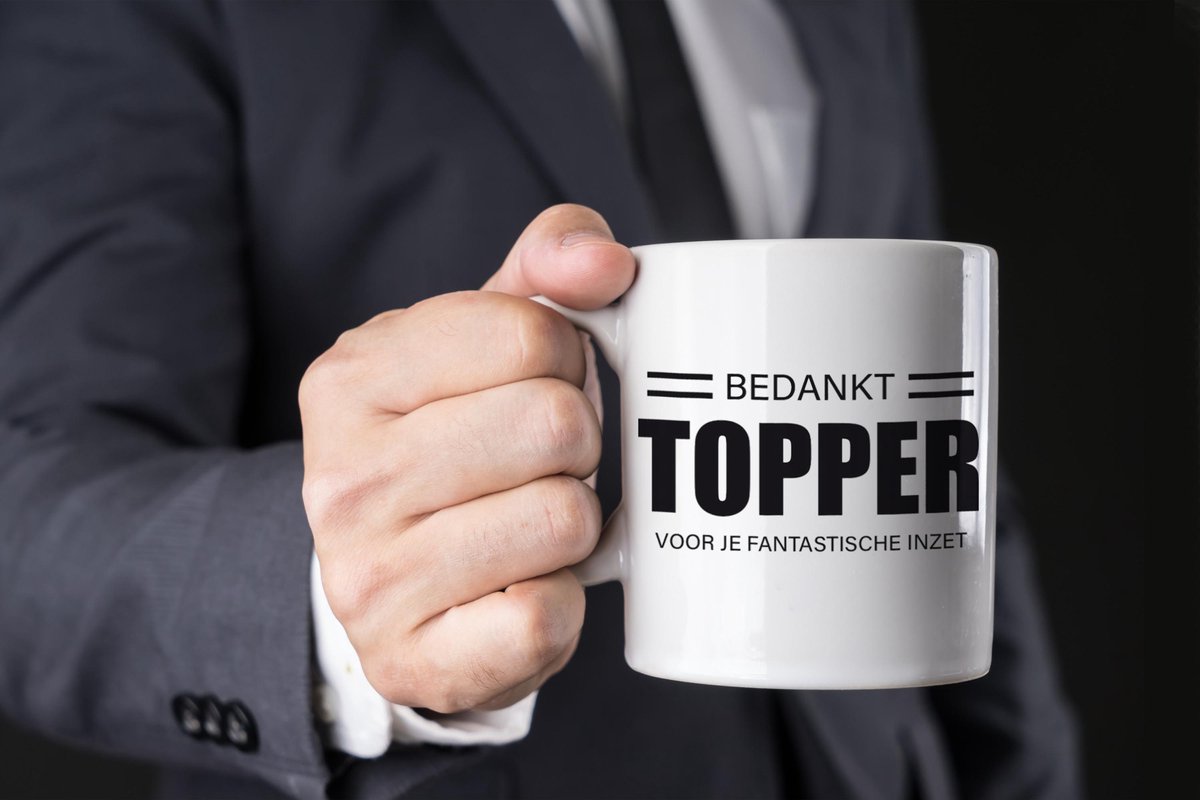 Collega cadeau mok / beker bedankt topper voor je fantastische inzet ...