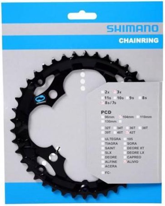 Kettingblad 42T Shimano Alivio FC-M415 Kettingrand - Zwart | bol.com