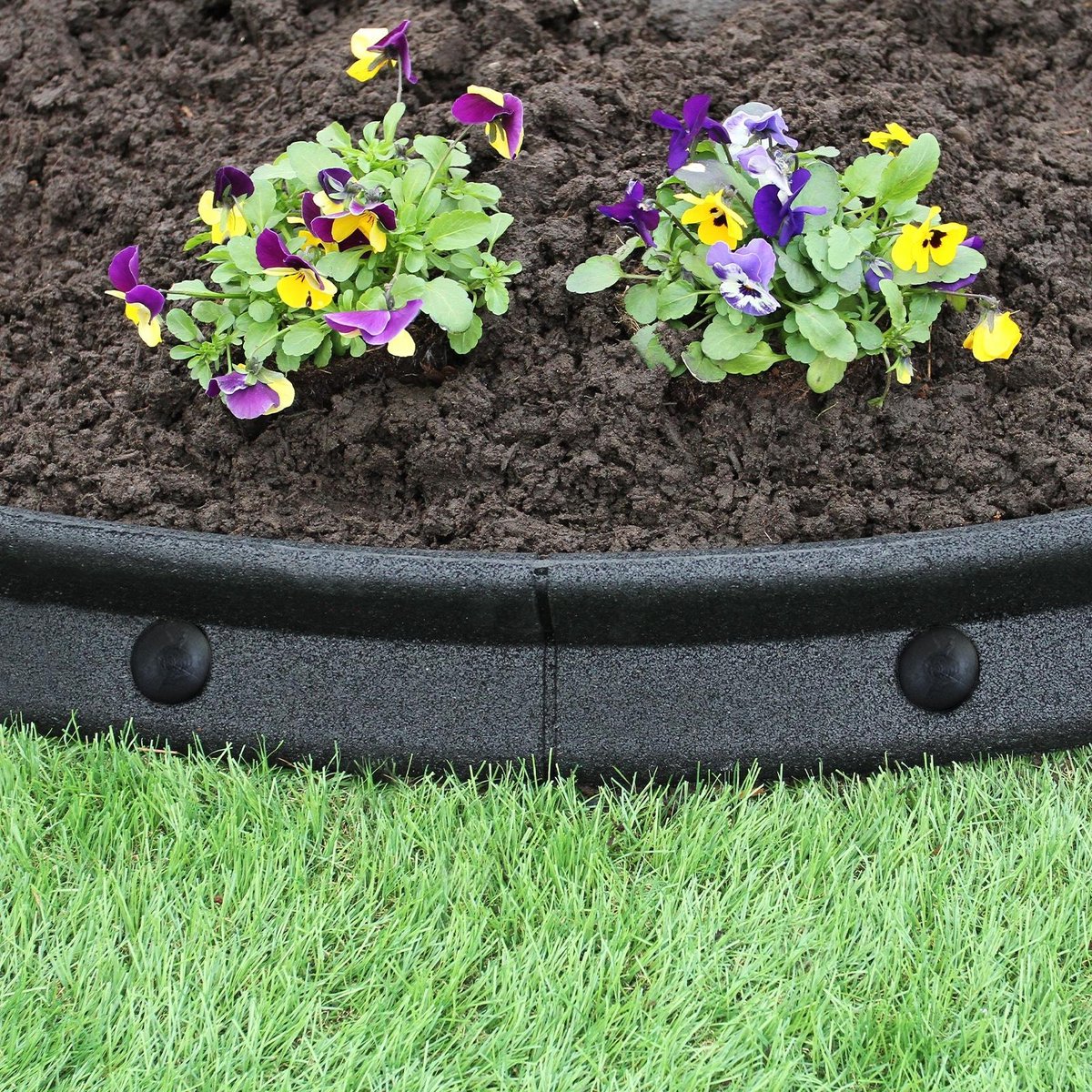 Flexibele Borderrand tuin - Zwart - Set: 4 x 1.2 meter (120 x 8.1 x 8.1 ...