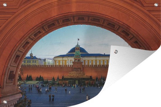 Muurdecoratie Het Rode plein en het Kremlin in Rusland - 180x120 cm ...