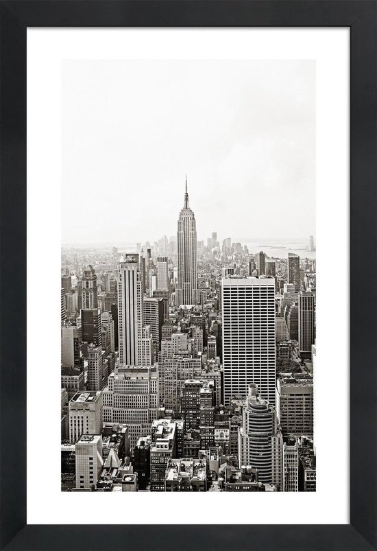 JUNIQE - Poster in houten lijst Los Angeles -20x30 /Wit & Zwart | bol.com