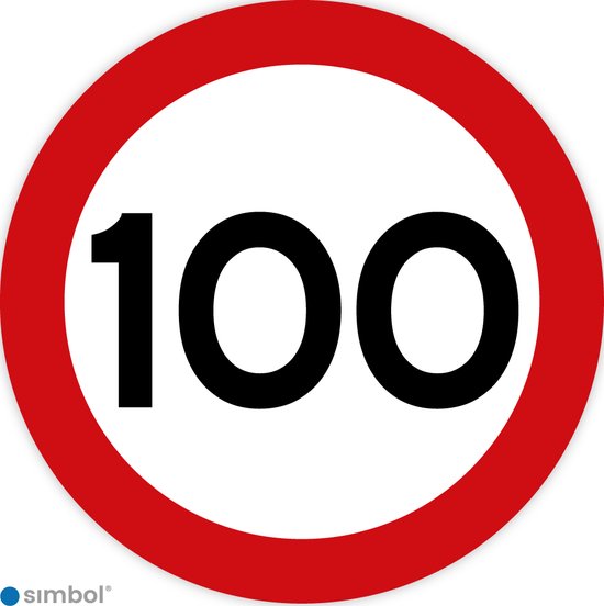 Simbol - Stickers 100 km - Maximaal 100 km/u - Duurzame Kwaliteit ...