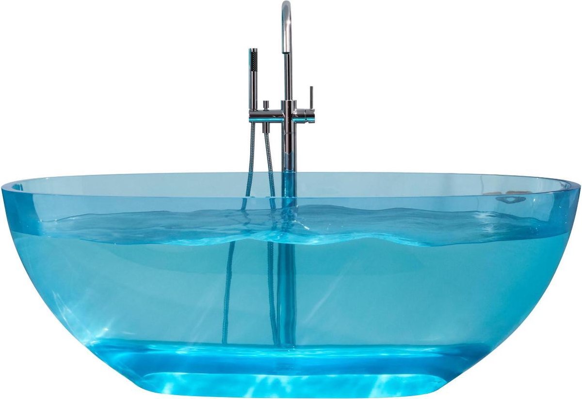 Vrijstaand Ligbad Best Design 170x78x56 cm Resin Transparant Blauw ...