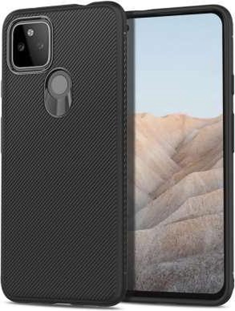Google Pixel 5a - Texture TPU Hoesje - Zwart | bol.com