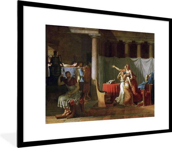 Fotolijst incl. Poster - De lictoren brengen Brutus de lichamen van ...