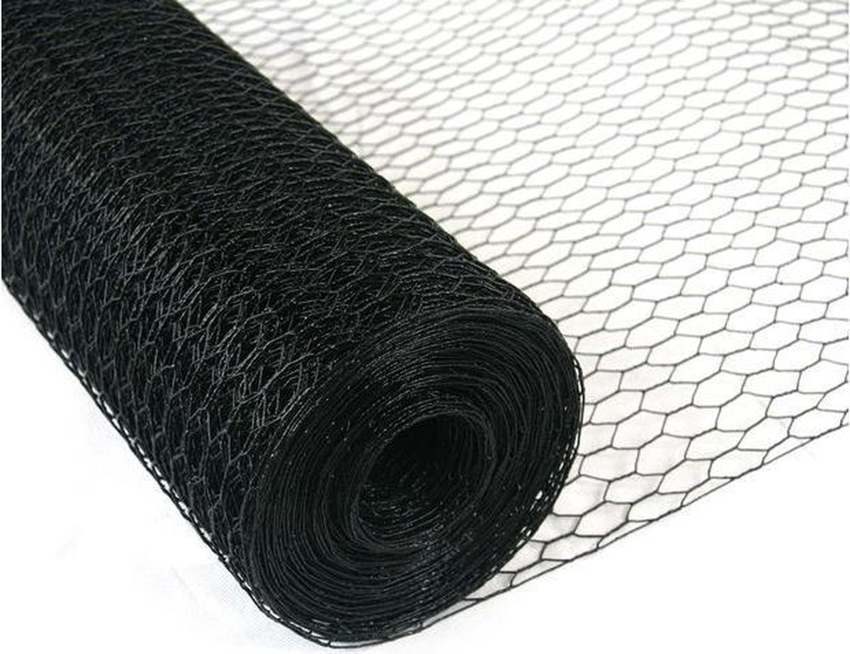 Kippengaas 13mm 1mm 150cm 25m zwart | bol.com