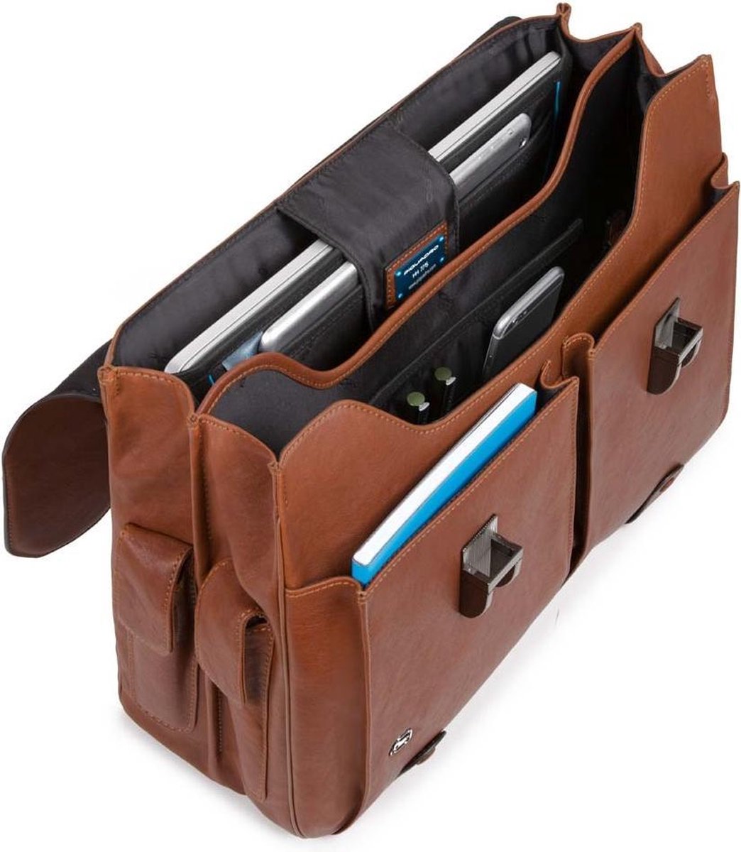 Piquadro Black Square Computer Briefcase 15.6 Tobacco | bol.com