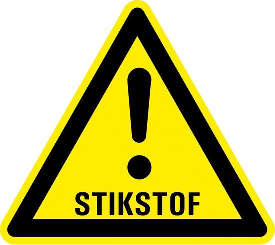 Gevaar voor stikstof sticker 300 mm | bol.com