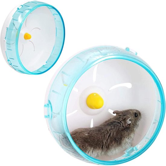Oefenwiel voor hamsters 12 cm van acrylkunststof - super stille loopfiets voor... | bol