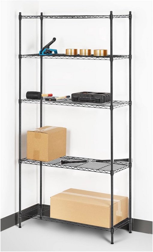 Metalen Opbergrek 5 Tier - Draad Rekken Unit voor Keuken en Kantoor ...
