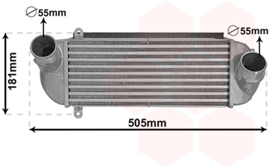 Van Wezel - INTERCOOLER VOOR HYUNDAI SANTAFE 2007-2009 282712F050 | bol
