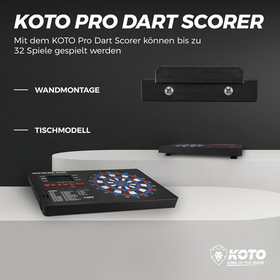 Pro Dart Scoreboard voor 8 Spelers – Elektronisch Scorebord met 32 ...