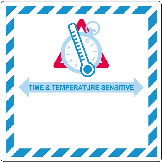 Time & temperature sensitive label 50 x 50 mm - 10 stuks per kaart | bol