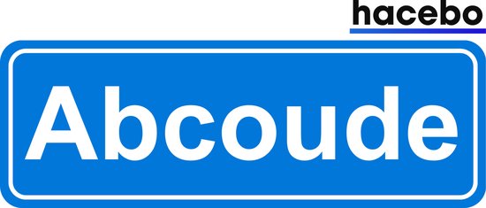 Hacebo - Plaatsnaam Sticker - 29x10 CM - Abcoude sticker ...