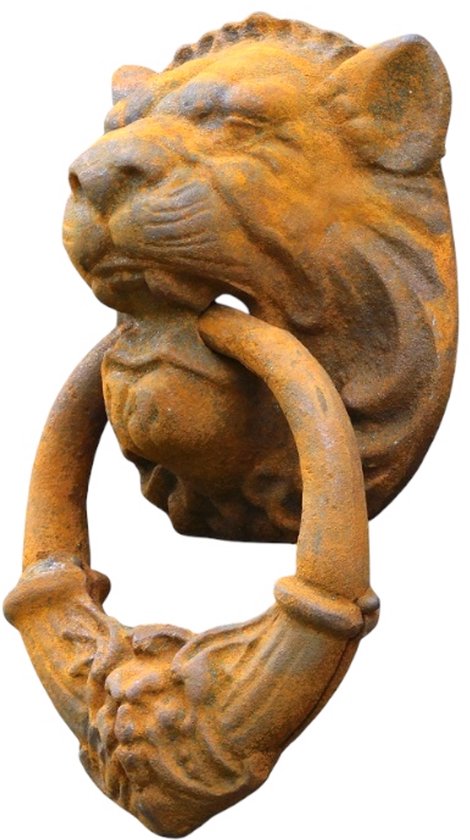 Deurklopper - leeuwenkop - gietijzer - rustiek bruin | bol