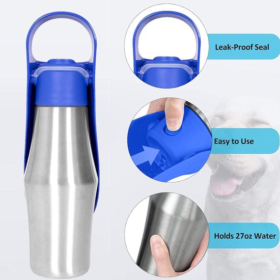 Drinkfles Hond - Waterfles Voor Onderweg - Honden drinkbus -Waterfles ...