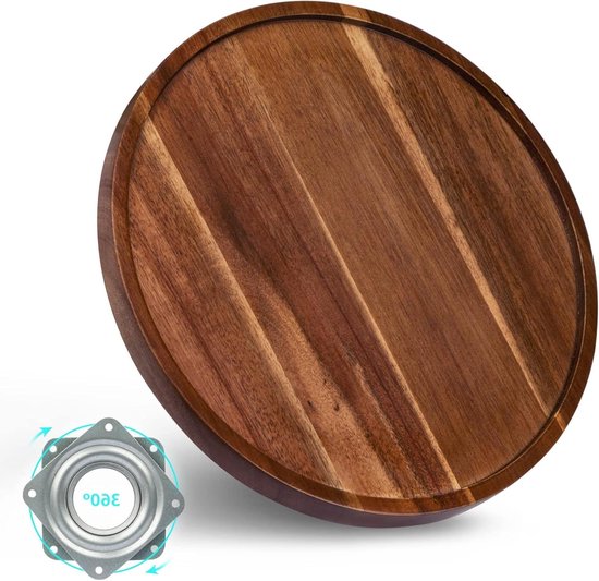 Houten Lazy Susan kast organizer 30 cm - Draaitafel acacia hout ...