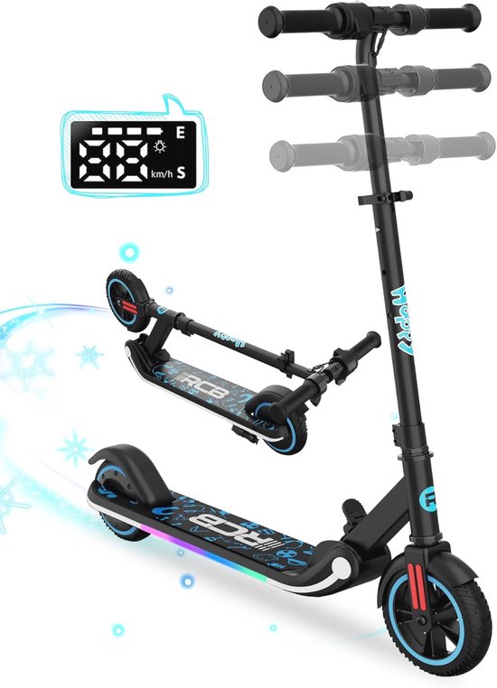 E-step voor kinderen 6-12 jaar met 150 W motor en regenbooglicht ...