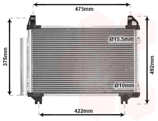 Van Wezel - LUCHTCONDENSATOR VOOR TOYOTA URBAN CRUISER 2009-2015 ...