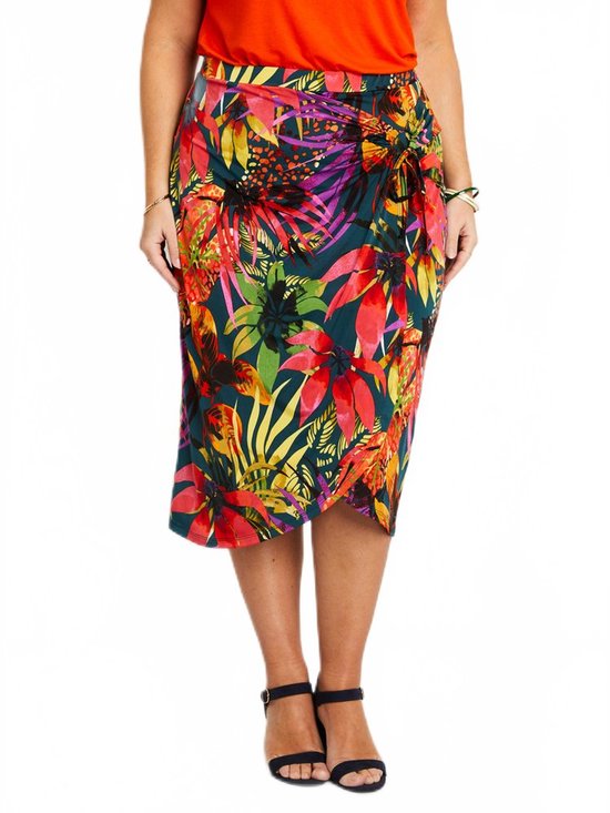 Lange rechte rok met exotische print | bol