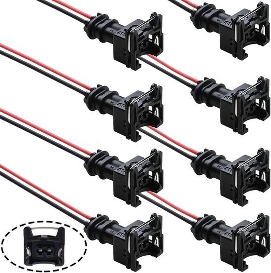8 St Brandstof Injector Connector EV1 OBD1-Stekker Kabelboom Pigtail ...
