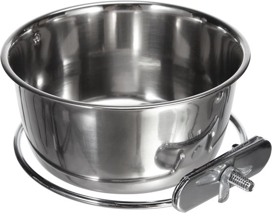 Stainless Steel Snack 600 ml 12 cm Screw Attachment for Rodents | bol