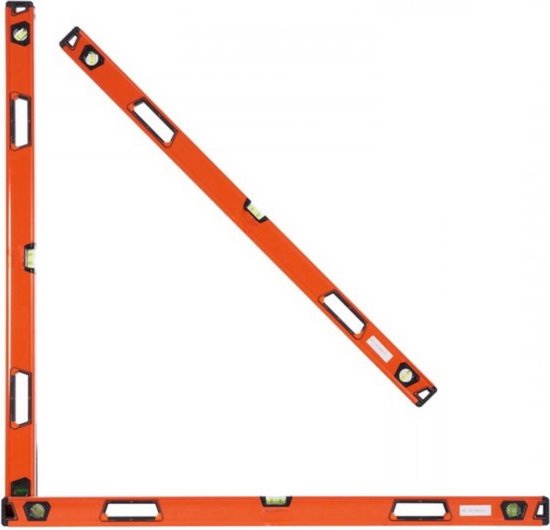 Waterpas 3 stuks - aluminium en magnetische waterpas - 3 libellen 45 ...