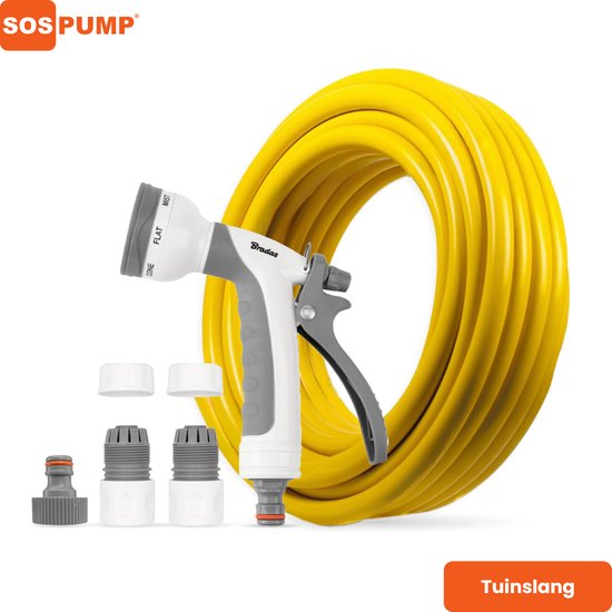 SOS PUMP ® - Tuinslang 25 Meter + Sproeibroes Set – Flexibel, Anti-Knik & Compleet... | bol