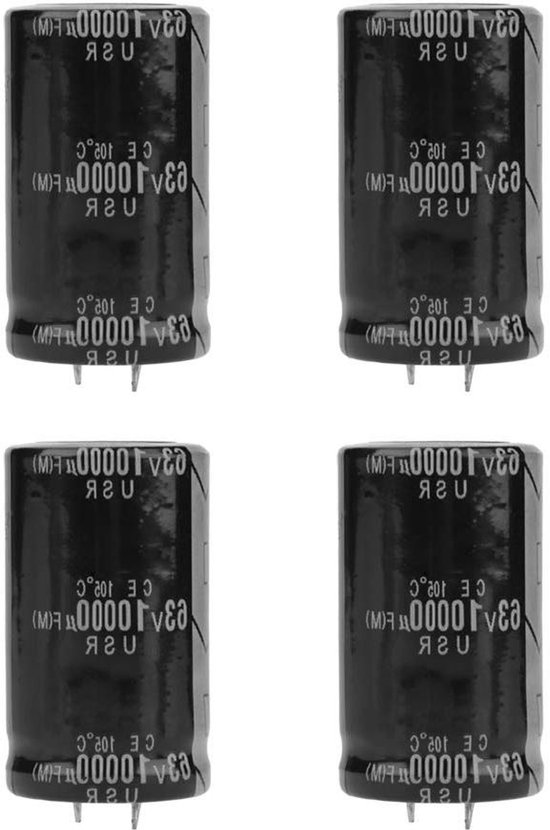 4Pcs 10000uF 63V Audio Electrolytic Capacitor for Isolating DC Coupling ...