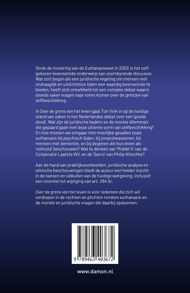 Over de grens van het leven | 9789463403672 | Ton Vink | Boeken | bol