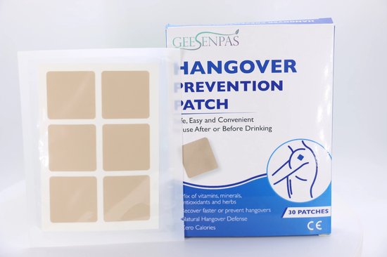 Anti-Kater Pleisters - Hangover Prevention Plasters - Mix van Vitamines ...