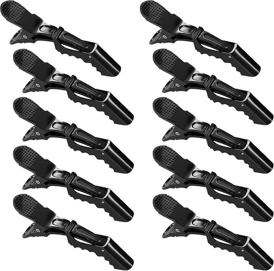 Professionele haarklemmen set van 12 - Zwarte haarclips voor stylen en knippen | bol