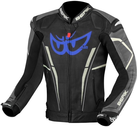 Berik Street Pro Evo Zwart Grijs Leren Motorjas - Maat 52 - Jas | bol