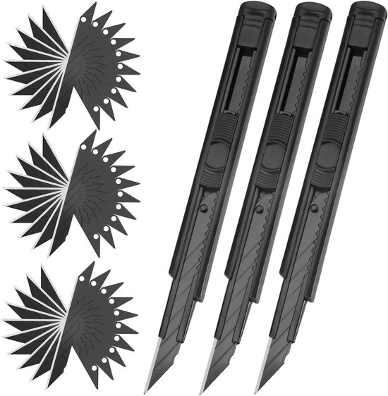 9mm Cutter Knives with 30 Degree Stainless Steel Snap-off Knives - Set ...
