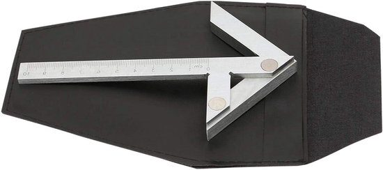 Akozon 100 * 70 mm Center Gauge Square Ruler met ronde staafmarkering ...