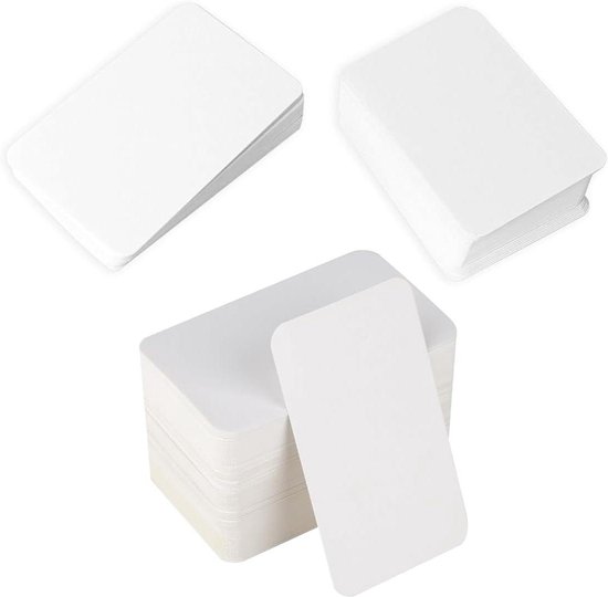 H200 Flashcards Small Moderation Cards - White Kraft Paper Blank ...
