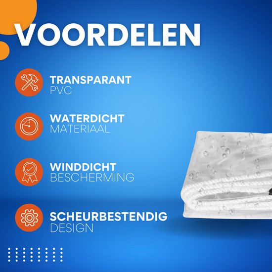 Transparant PVC zeildoek - Waterdicht - Dekzeil - Veranda - Overkapping ...