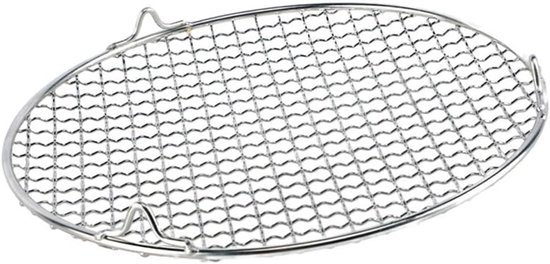 Rond BBQ rooster van roestvrij staal - Multifunctioneel barbecuerek (35 ...