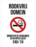 Pictogram/ bord | "Rookvrij domein - Binnen & buiten" | 27 x 36 cm ...