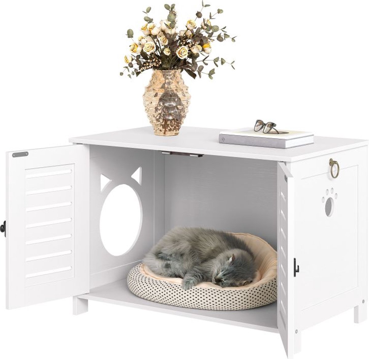 Houten Kattenhuis - Kattenkast voor binnen & buiten - Kattenhok ...