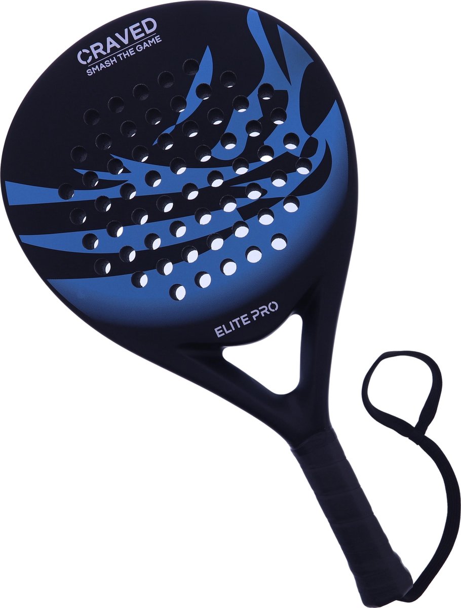 Craved Padelracket - Elite pro - Inclusief opbergtas - Zwart/Blauw ...