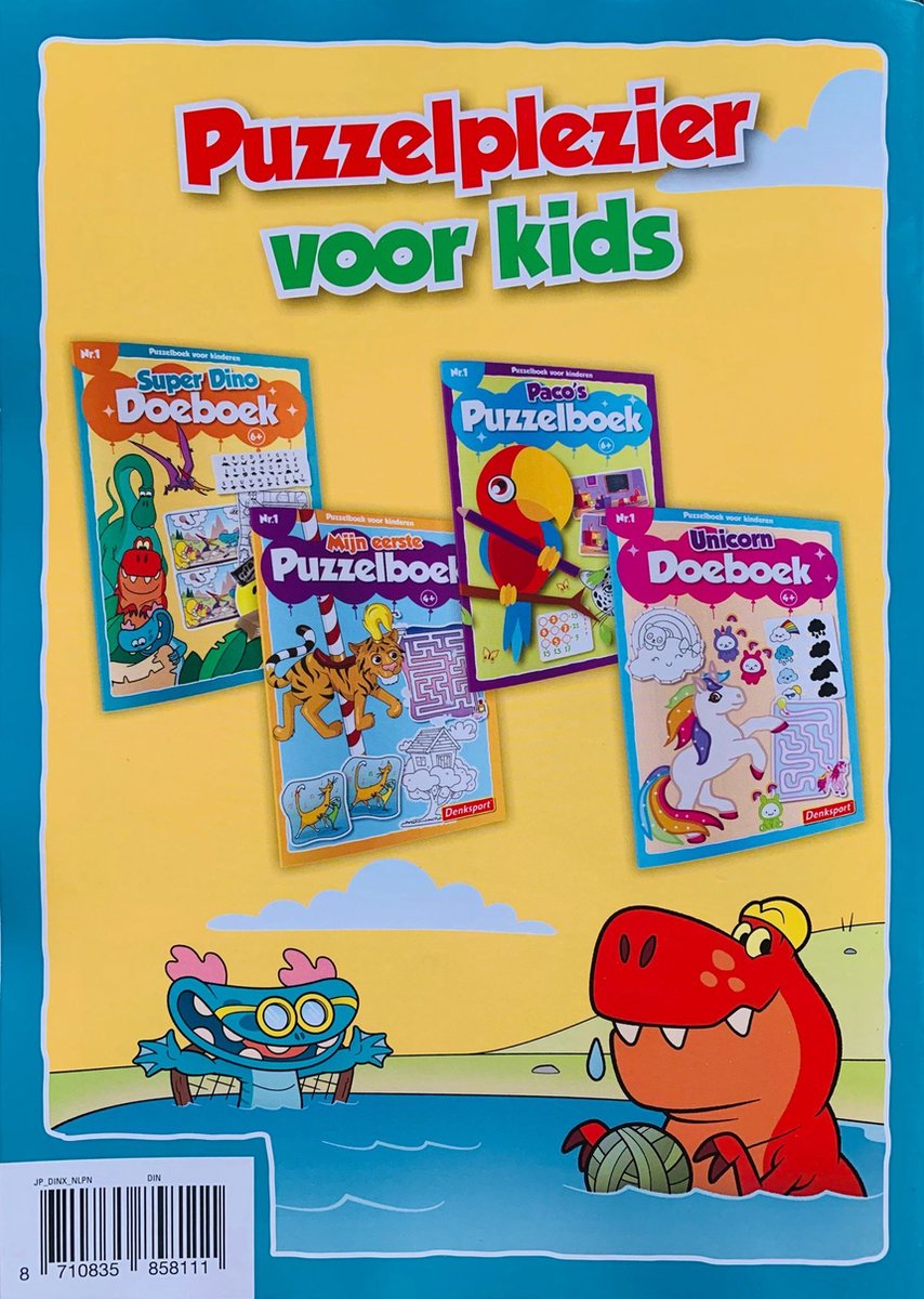 Denksport - Nr. 1 - Super Dino Doeboek - 6+ - Puzzelboek voor kinderen ...