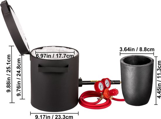 Arvona Smeltoven - Smeedoven - Smeltkroes - Edelmetaal - Elektrisch ...