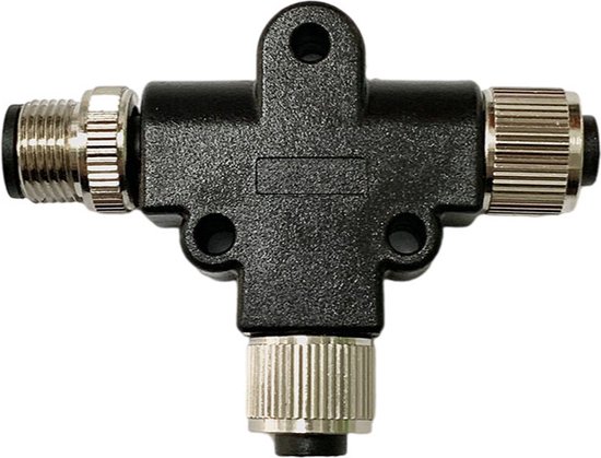M12 5P T-Splitter Male-Male-Female | bol
