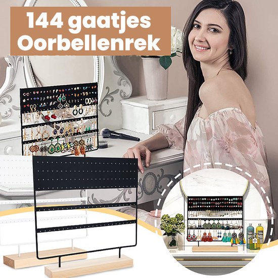 Allernieuwste.nl® 144 gaten Oorbellenrek XXL Sieradenrekje Oorbellen ...